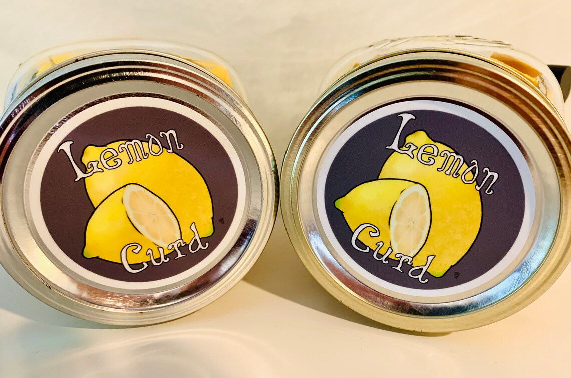 Canning Labels, Lemon Curd Canning Label Recipe Hand Drawn Colorful - Etsy