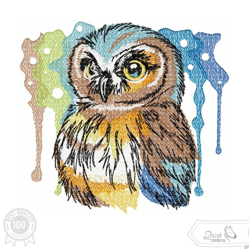 Owl Embroidery Design - Etsy