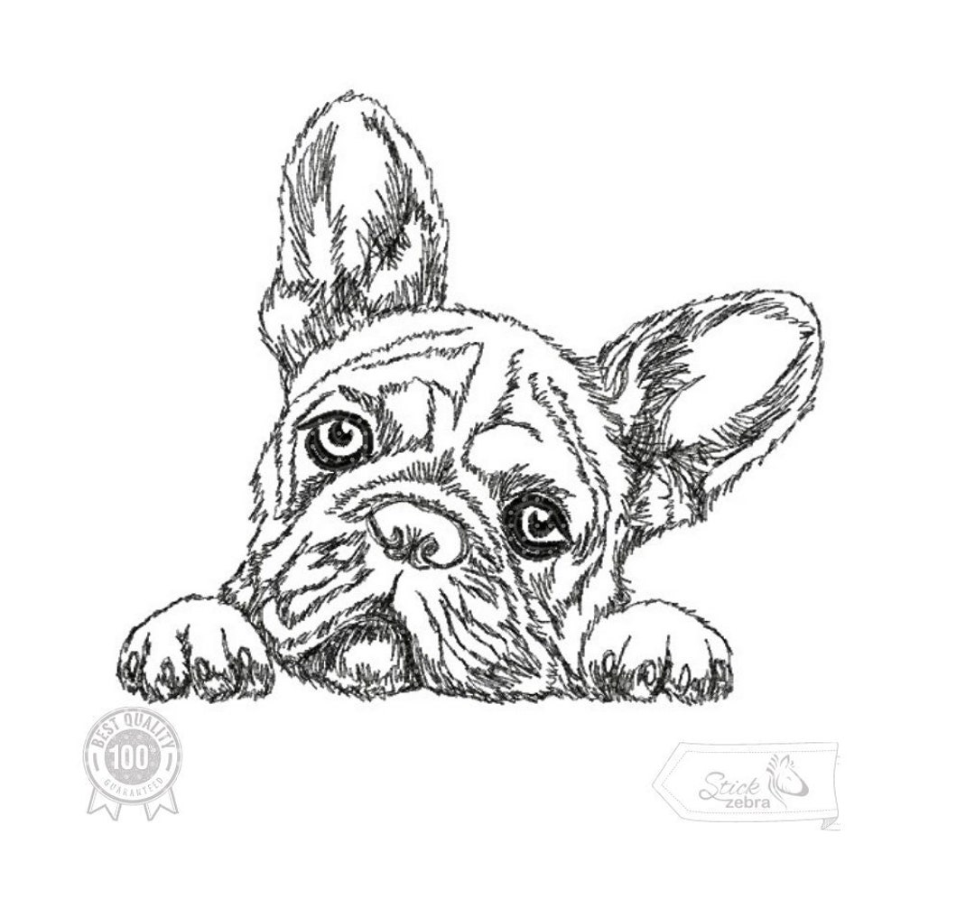 Dog Bully Embroidery Design, Bulldog Motif, Pattern for Machine ...