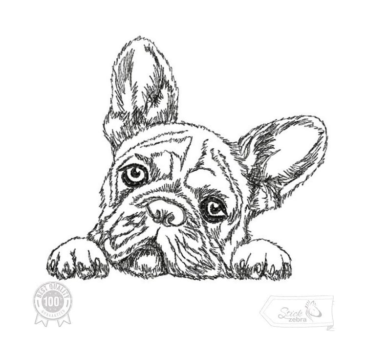 Dog Bully Embroidery Design Bulldog Motif Pattern for - Etsy
