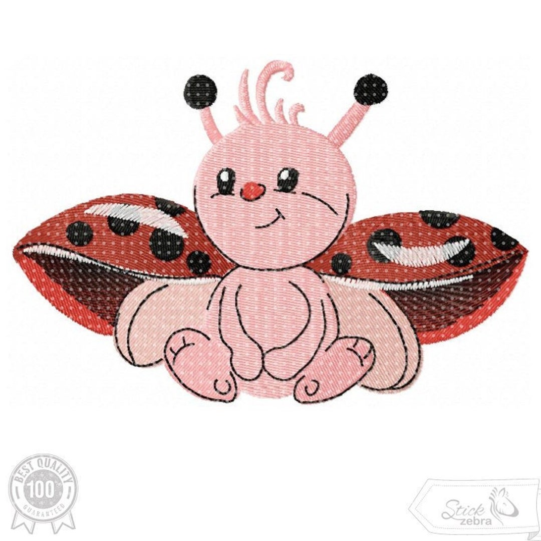 Ladybug Embroidery Design, Ladybug Kids Motif, Pattern for Machine ...