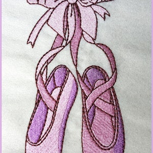 Ballet Shoes Embroidery Design, Ballet and Pink Motif, Pattern for ...