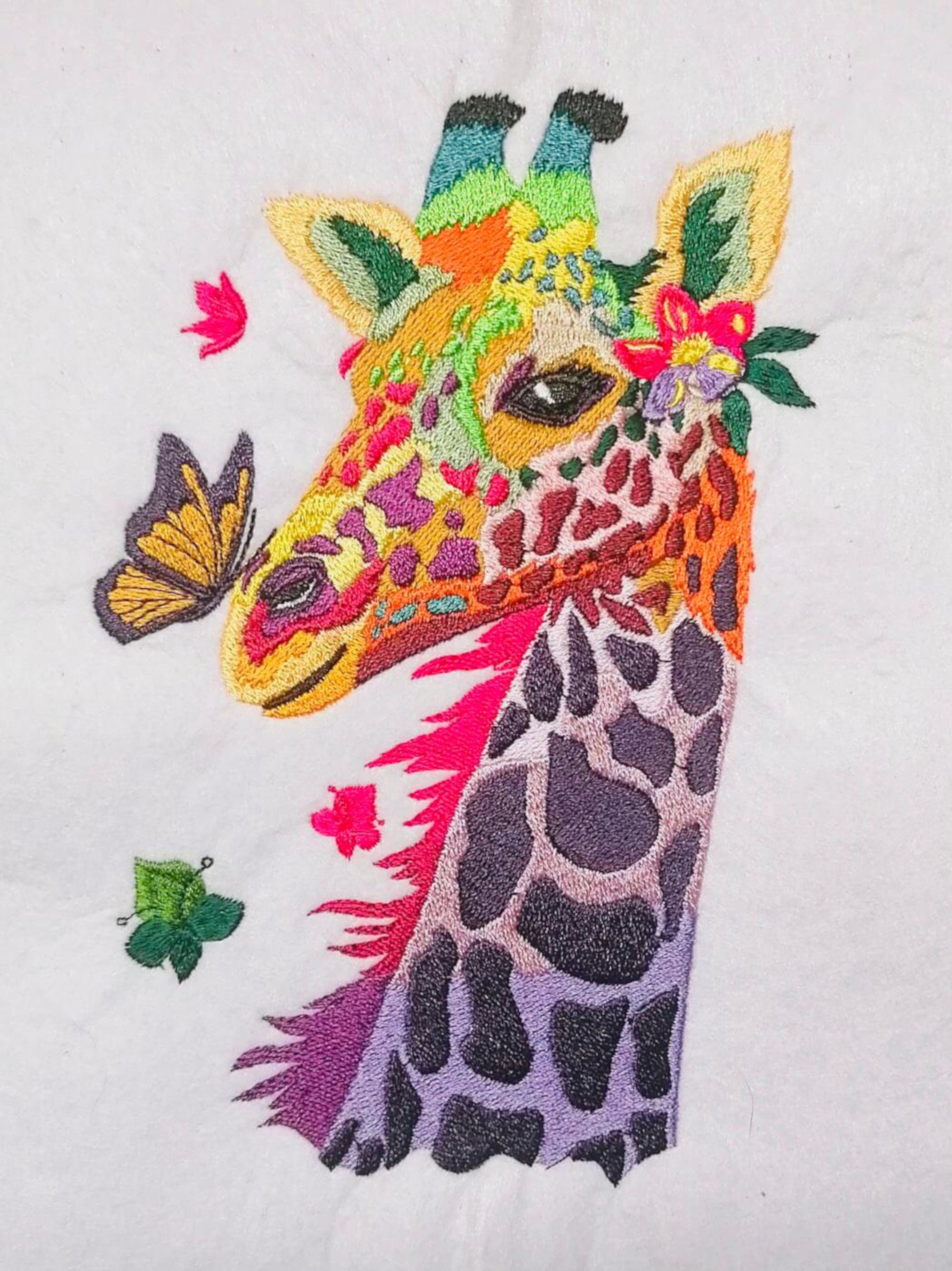 Giraffe Embroidery Design, Safari Animal Motif, Pattern for Machine ...