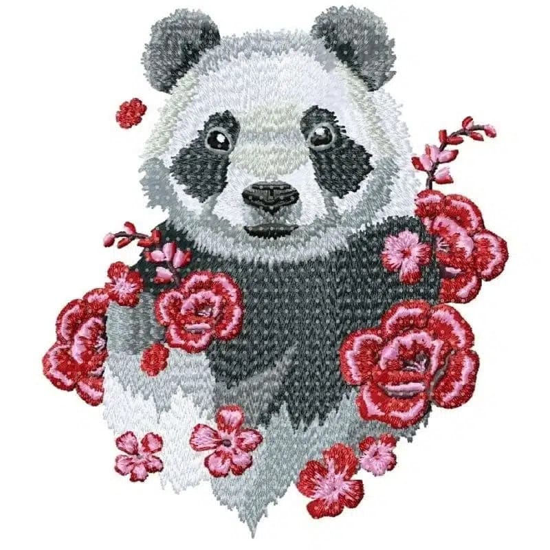 Panda Embroidery - Etsy