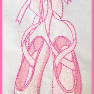 Ballet Shoes Embroidery Design, Ballet and Pink Motif, Pattern for ...