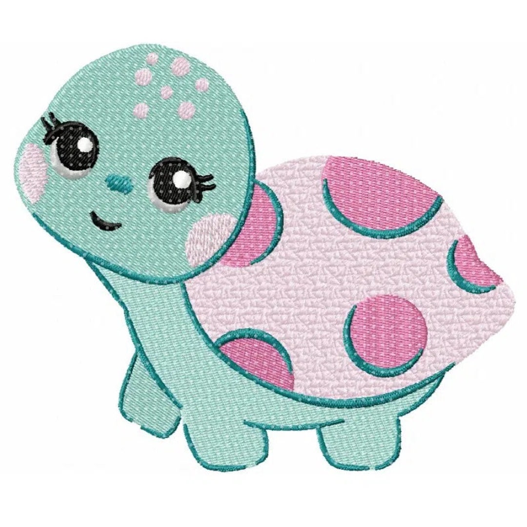 Turtle Baby Embroidery Design, Turtle as Baby Motif, Pattern for ...