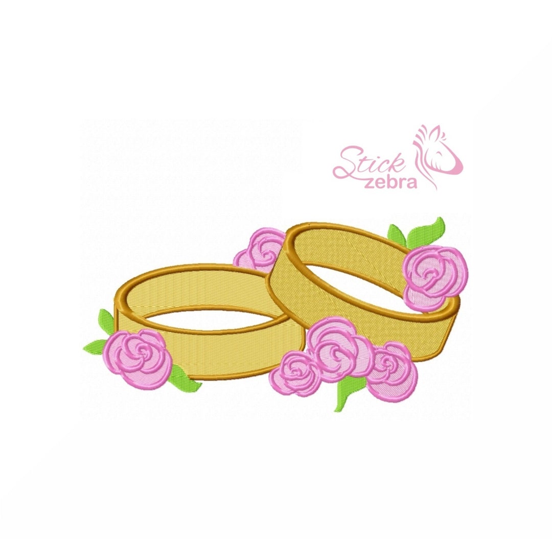 Ring Embroidery Design, Wedding Ring Motif, Pattern for Machine ...