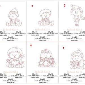 Redwork Kids Embroidery Design, Boy and Girl Motif, Pattern for Machine ...