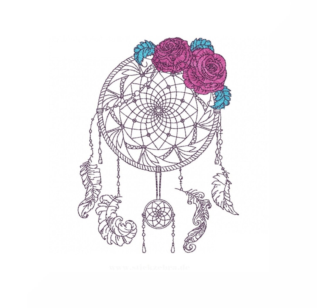 Dreamcatcher Embroidery Design, Dreamchater Motif, Pattern for Machine ...