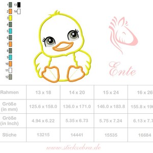 Ducklings Embroidery Design, Duck and Application, Pattern for Machine ...