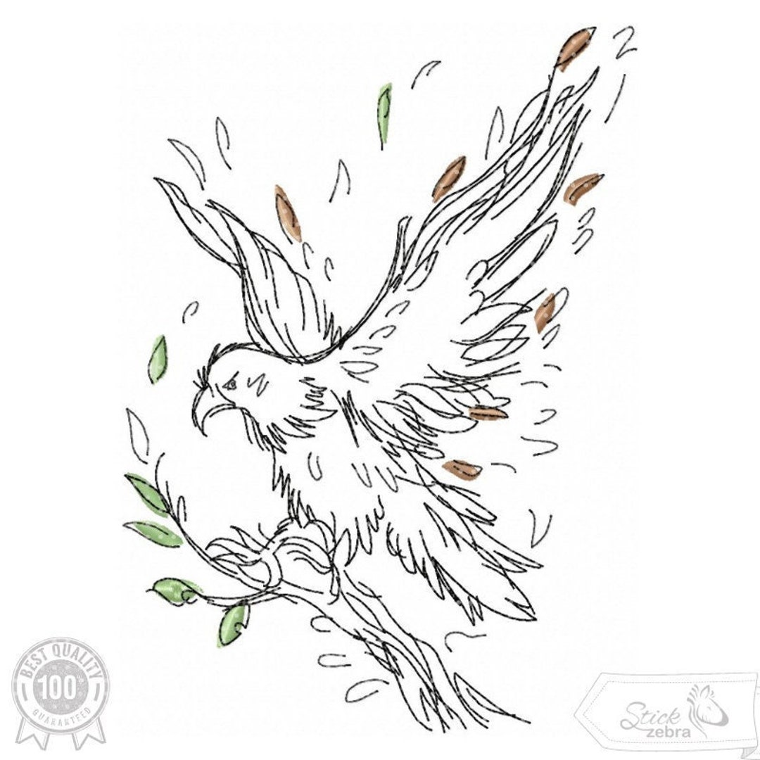 Eagle Embroidery Design, Wild Eagle Eagle Motif, Pattern for Machine ...