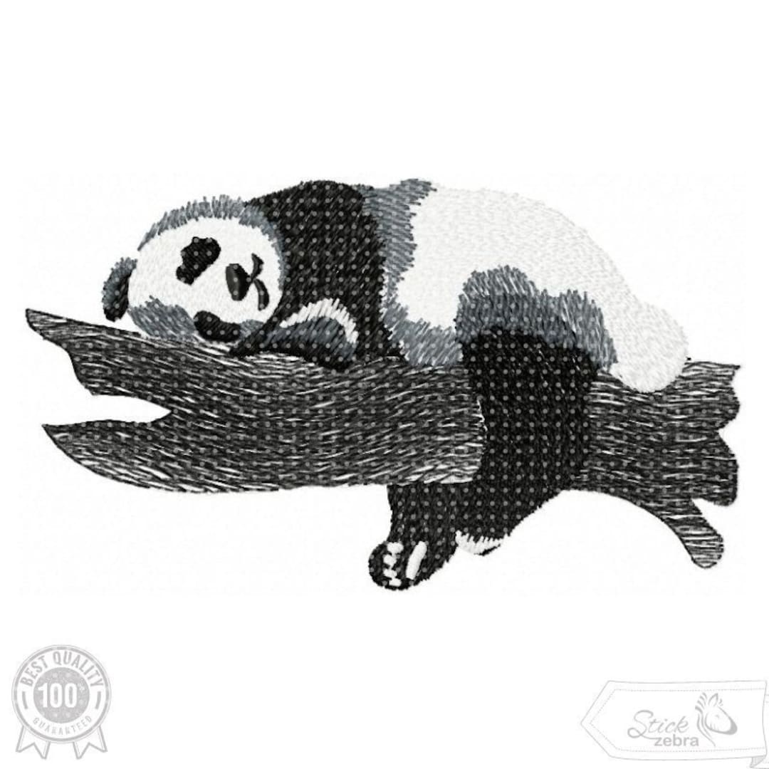 Panda Embroidery Design, Cute Panda Design Motif, Pattern for Machine ...