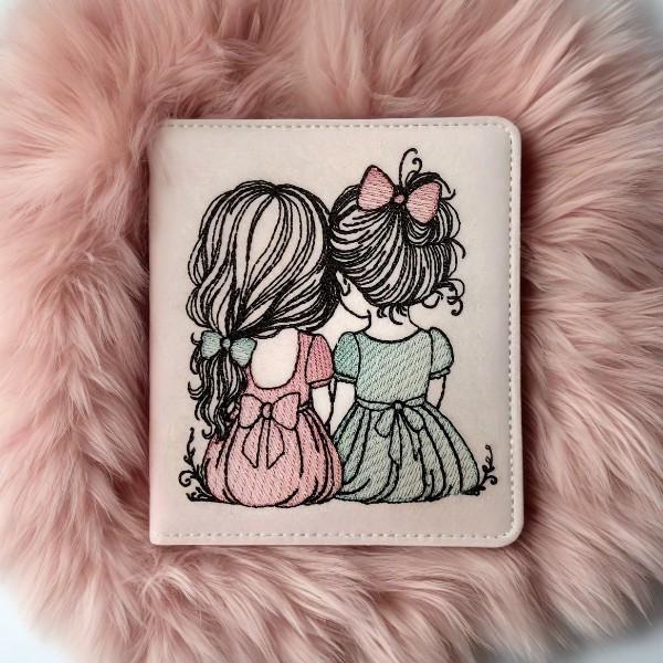 Girls Embroidery Design, Best Friends Girlfriends and Kids Motif ...