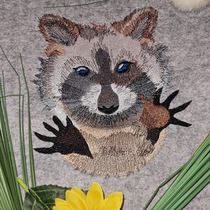 Racoon Embroidery Design, Cute Raccon Motif, Pattern for Machine ...