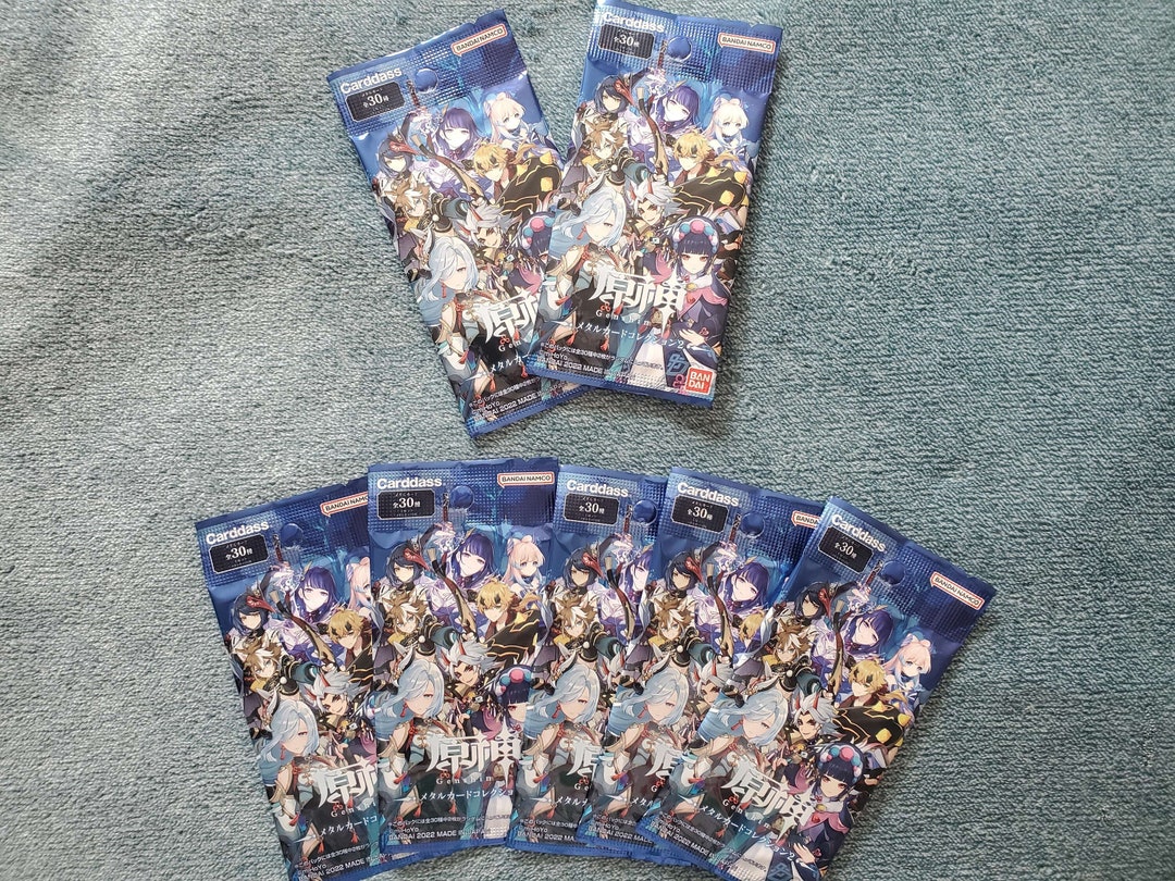 Genshin Impact Metal Cards - Etsy