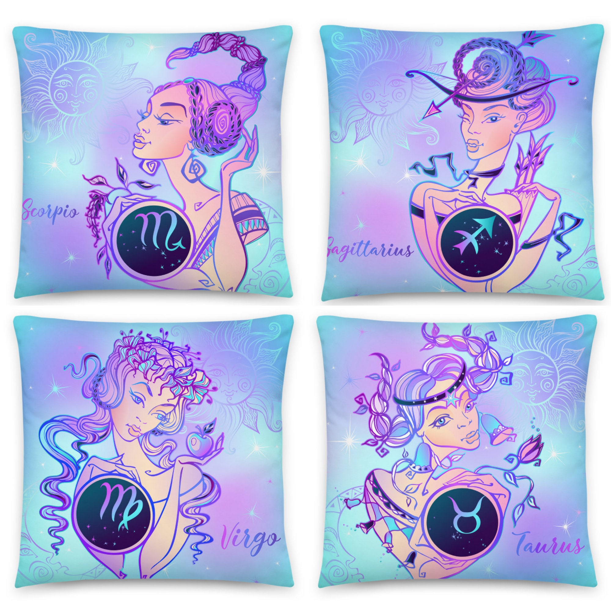 Zodiac Cushion Horoscope Astrology Star Sign Gift - Etsy