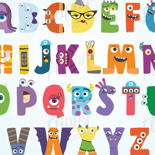 Monsters Themed Alphabet Letters/ Instant Download/ - Etsy Canada