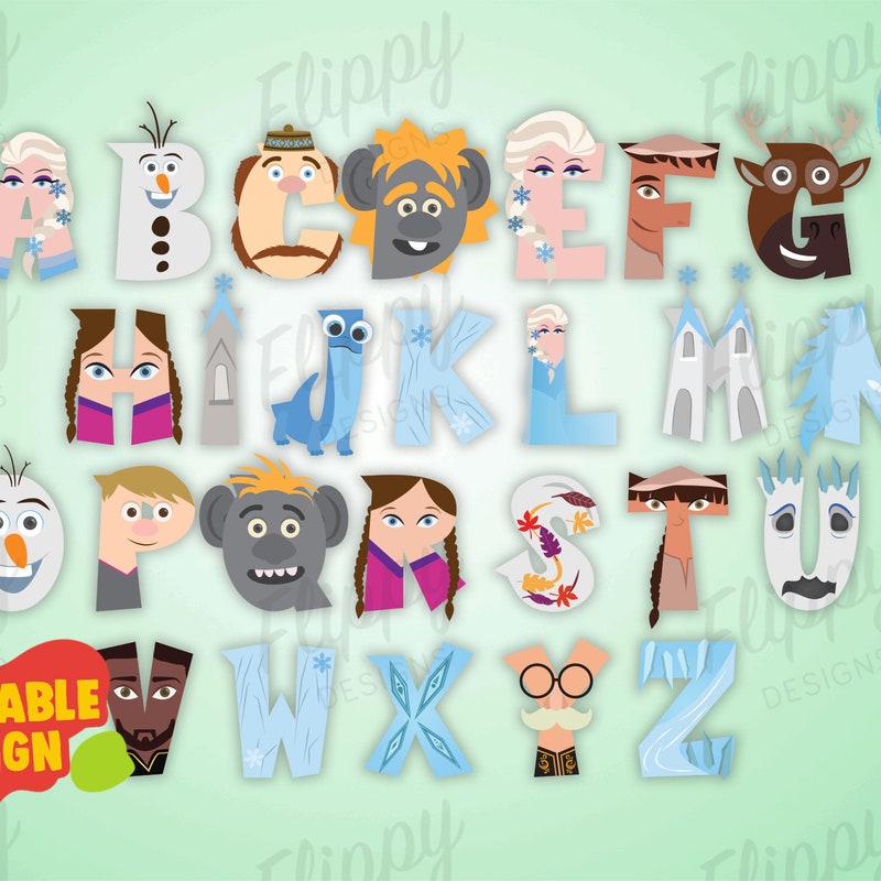Frozen Alphabet - Etsy