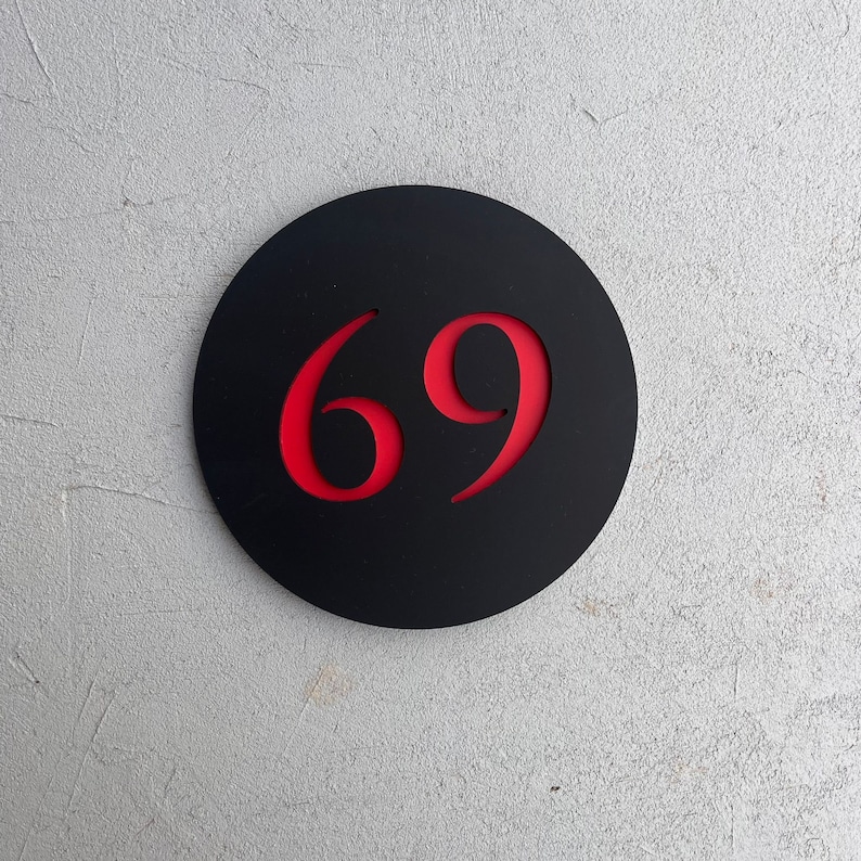 Outdoor Number Sign, Modern House Number Plaque, Personalized Address ...