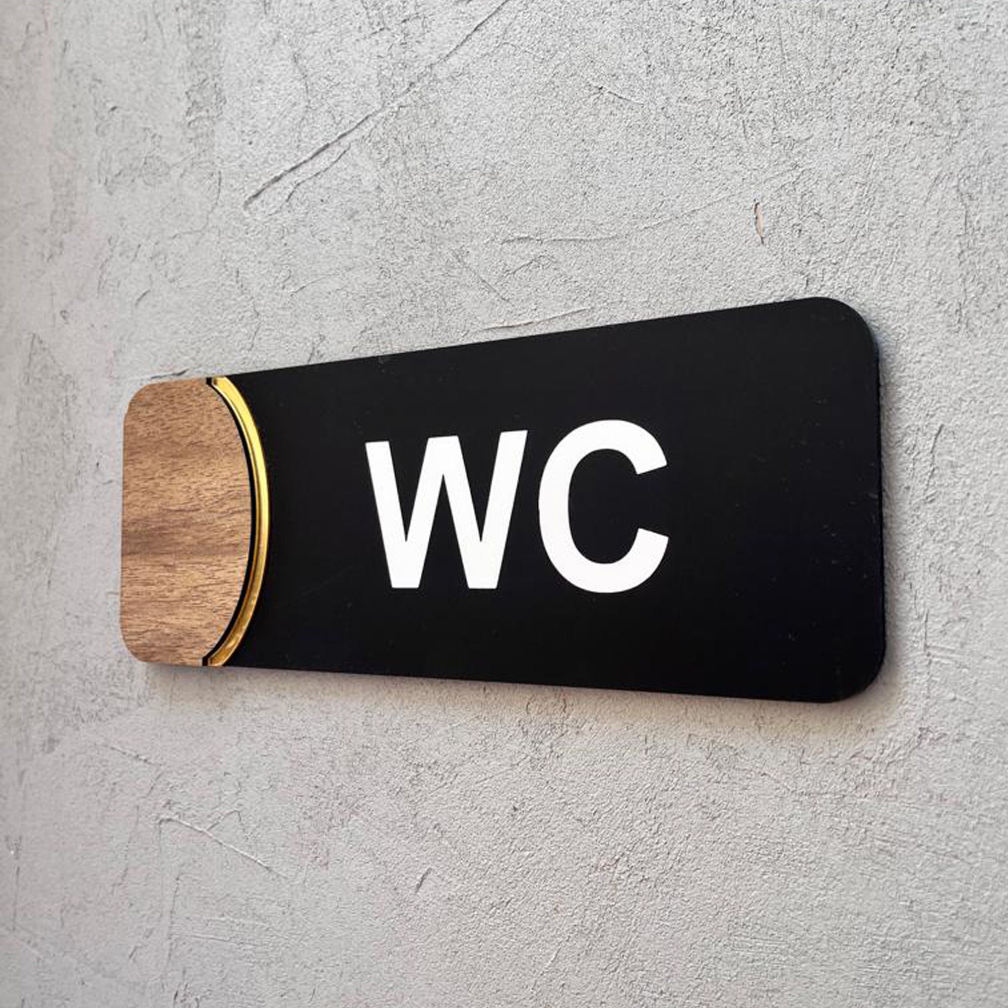 WC Sign for Door, Restroom Sign, Executive Personalised Door Plate ...