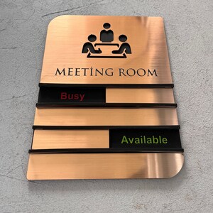 Sliding Name, Can Be Moved Custom Busy - Available, Conference Room ...