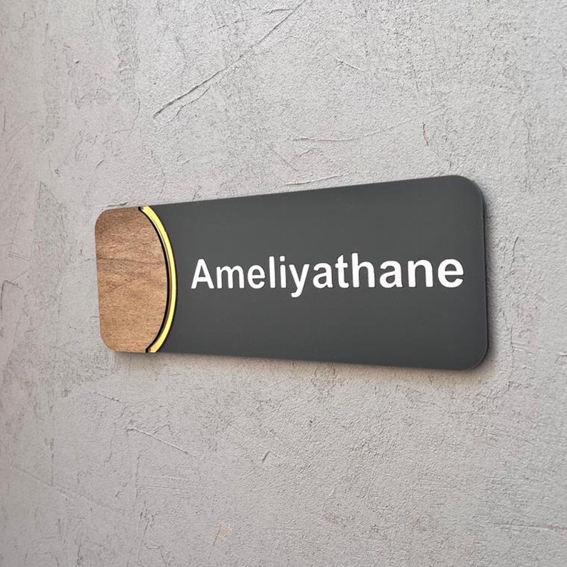 WC Sign for Door, Restroom Sign, Executive Personalised Door Plate ...
