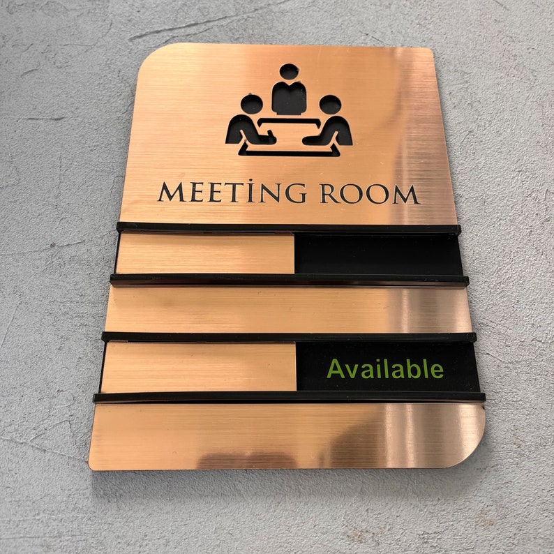 Sliding Name, Can Be Moved Custom Busy Available, Conference Room Door ...