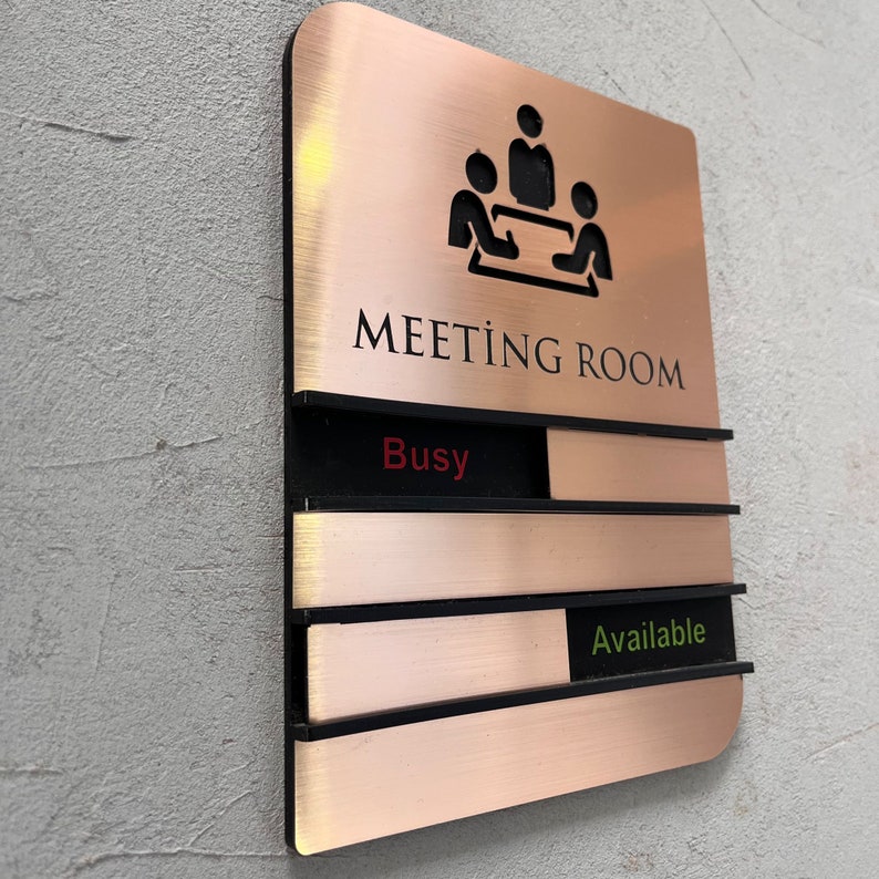Sliding Name, Can Be Moved Custom Busy - Available, Conference Room ...