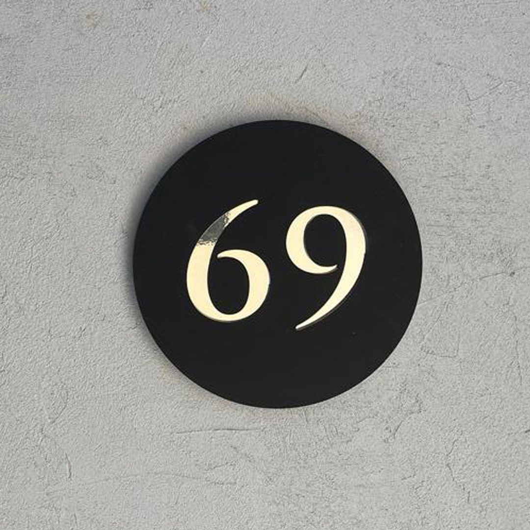 Outdoor Number Sign, Modern House Number Plaque, Personalized Address ...