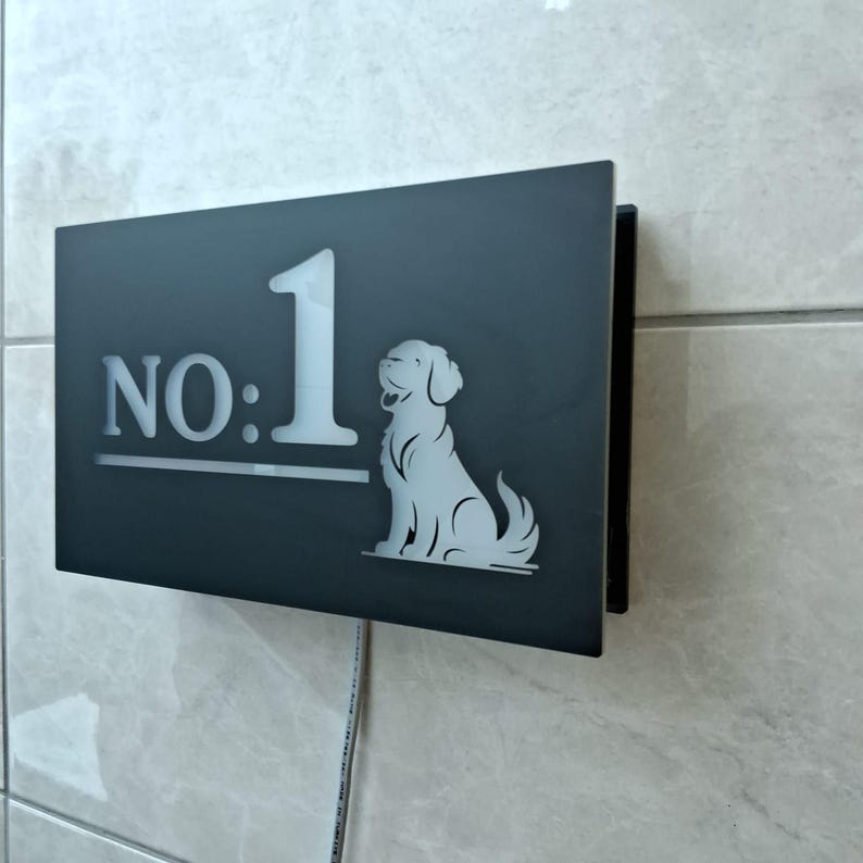 House Number, Personalized Address Sign, Lighted Home Plaque, Outdoor ...