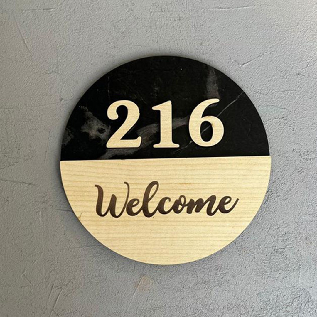 Unique House Number Plaque, Creative Personalized Address Sign, Acrylic ...
