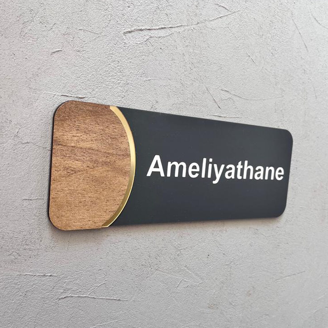 WC Sign for Door, Restroom Sign, Executive Personalised Door Plate ...