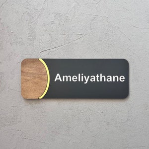 WC Sign for Door, Restroom Sign, Executive Personalised Door Plate ...