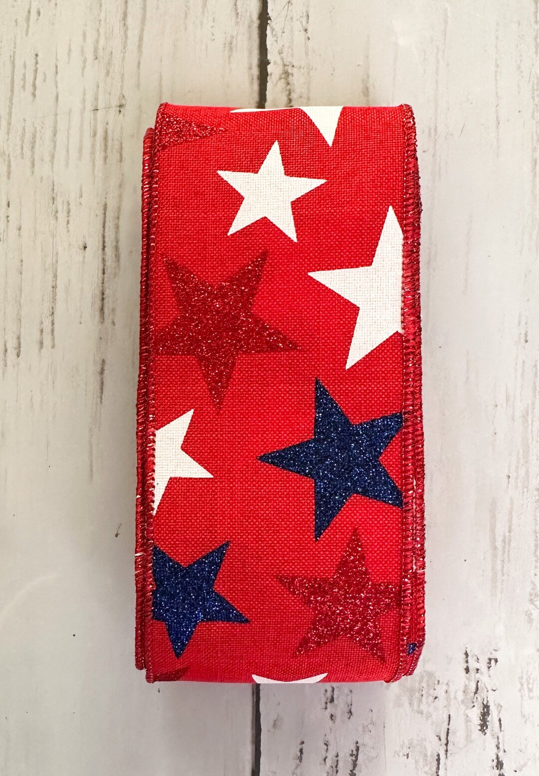Patriotic Star Memorial Day July 4th Veterans Day5 Yards-2.5" Wide Wire ...