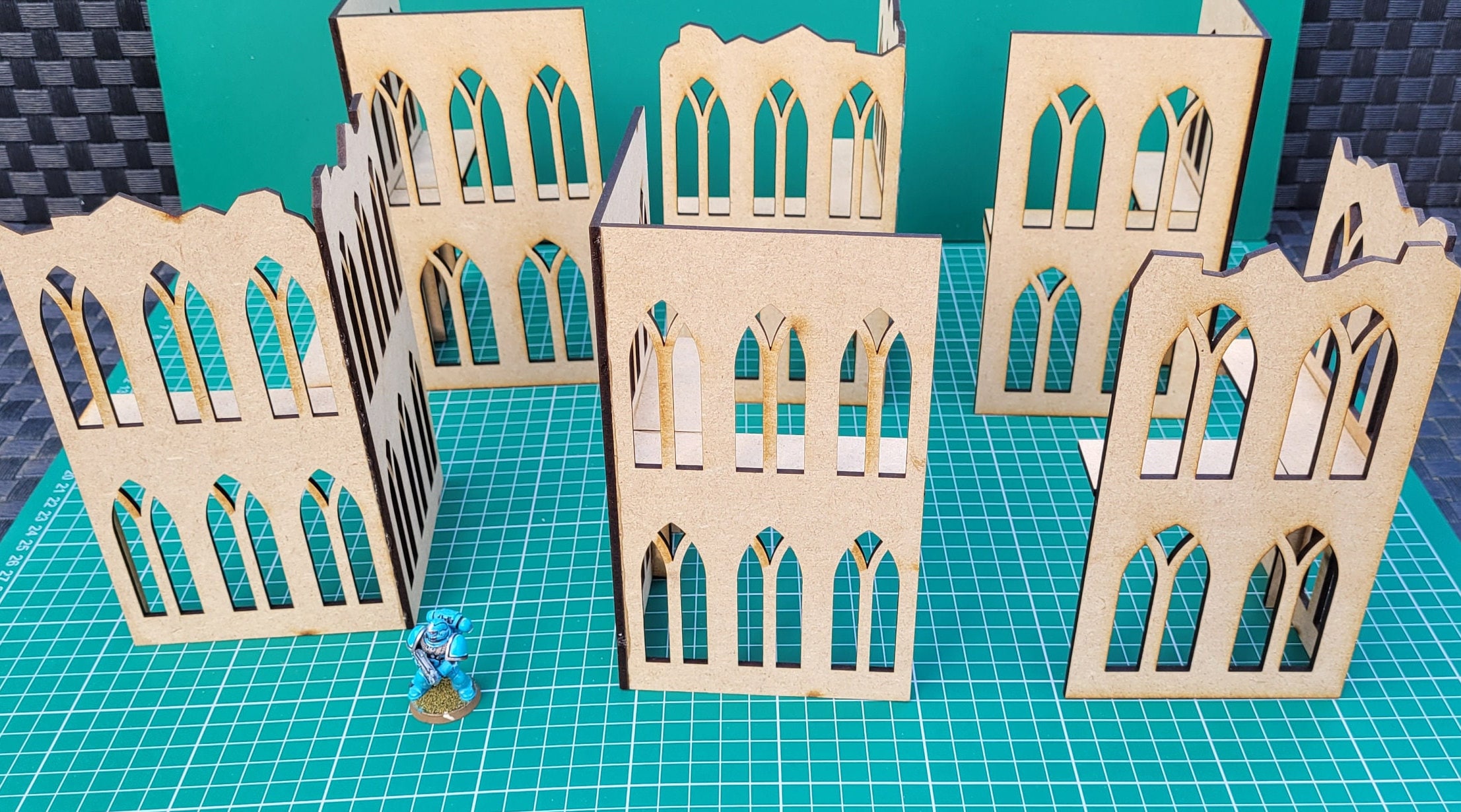 MDF Wargaming Terrain Corner Gothic Buildings Cathedrals Damaged AOS ...