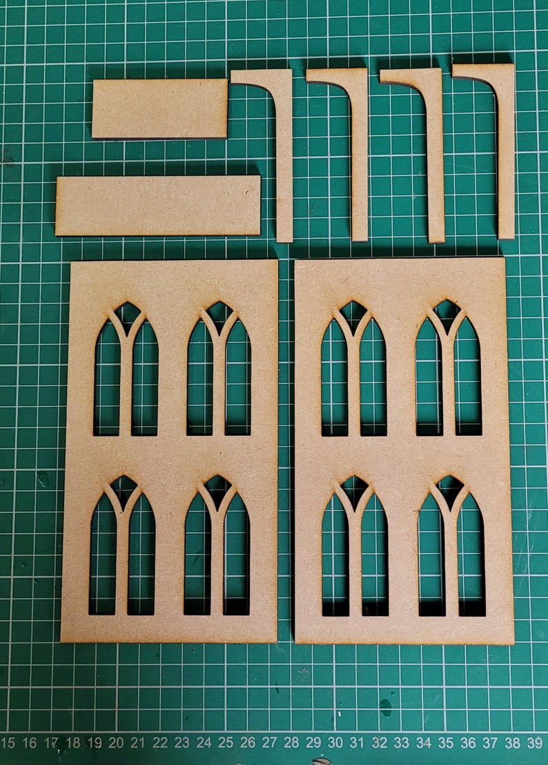 MDF Wargaming Terrain Corner Gothic Buildings Cathedrals Damaged AOS ...