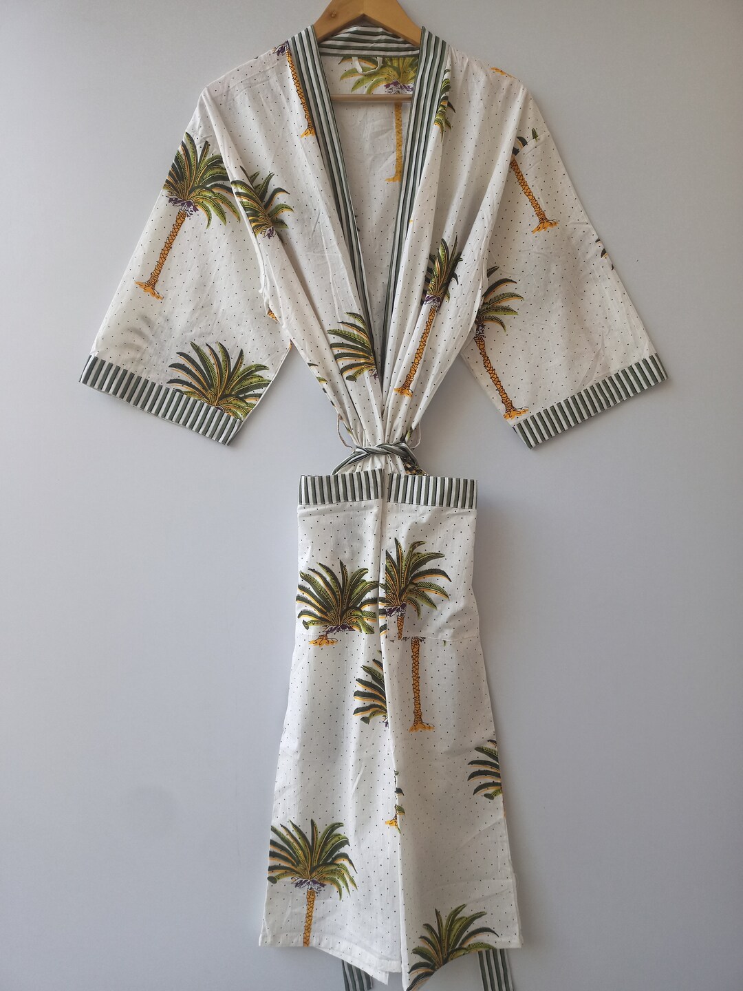Palm Tree Robes, Bridesmaid Kimono Robe, Boho Kimono, Beautiful Bridal ...