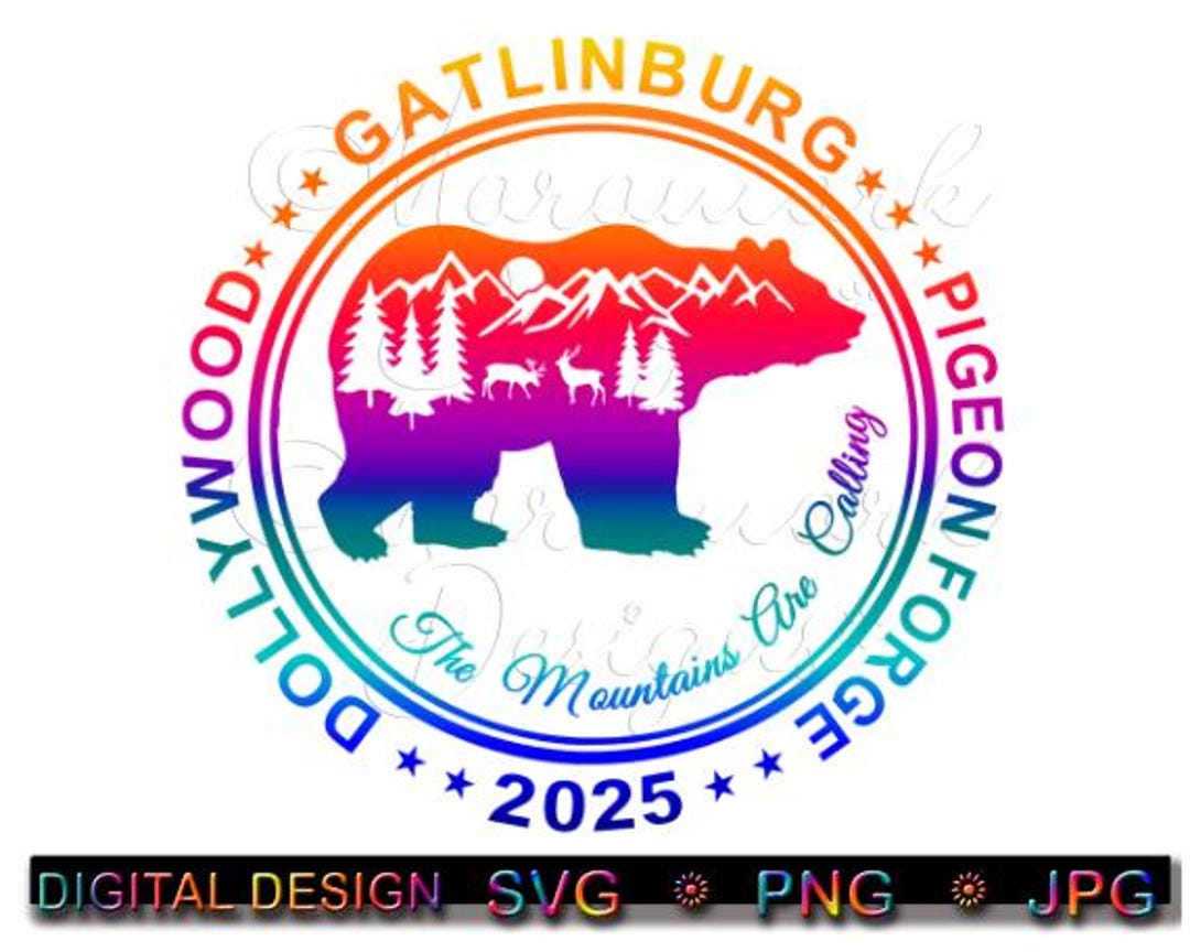 Dollywood Gatlinburg Vacation SVG: Mountains Bear Design (digital ...