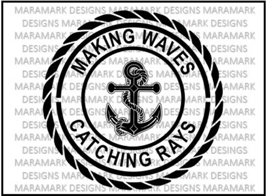 Cruise Ship Anchor SVG: Making Waves, Catching Rays (digital Download ...
