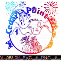 Cedar Point Skyline PNG - Etsy