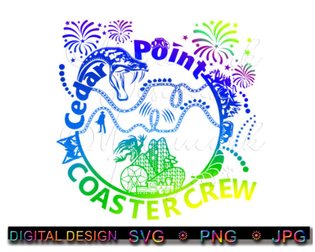 Cedar Point Coaster Crew, Roller Coaster, Amusement Park, Sublimation ...