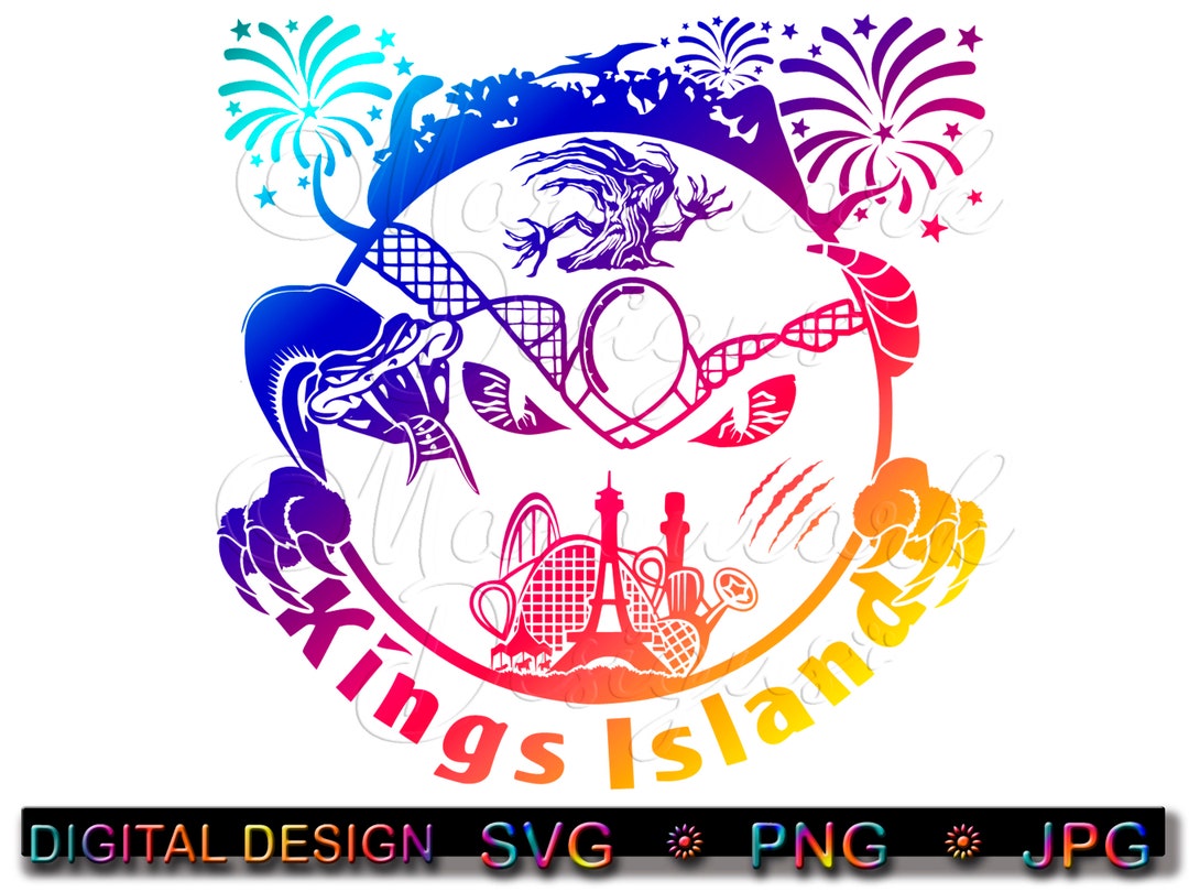 Kings Island Roller Coaster SVG: Theme Park Digital File (PNG, JPG) - Etsy