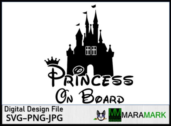 Princess on Board Svg Png Jpg Digital Download File - Etsy