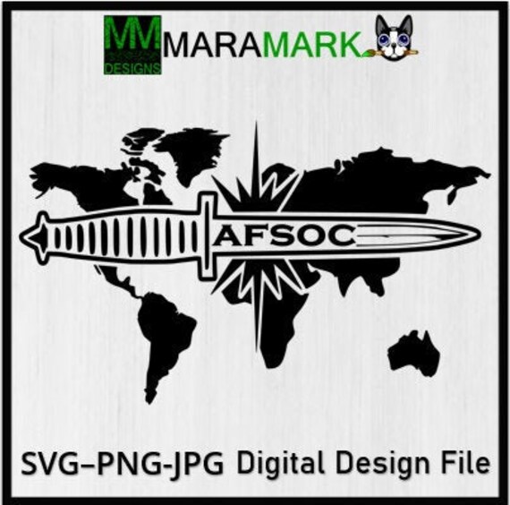 AIR FORCE AFSOC dagger Decal svg png jpg digital download | Etsy
