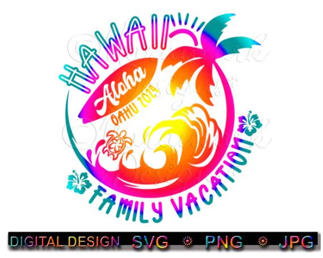 Hawaii Family Vacation SVG: Oahu Aloha Design (digital Download) - Etsy
