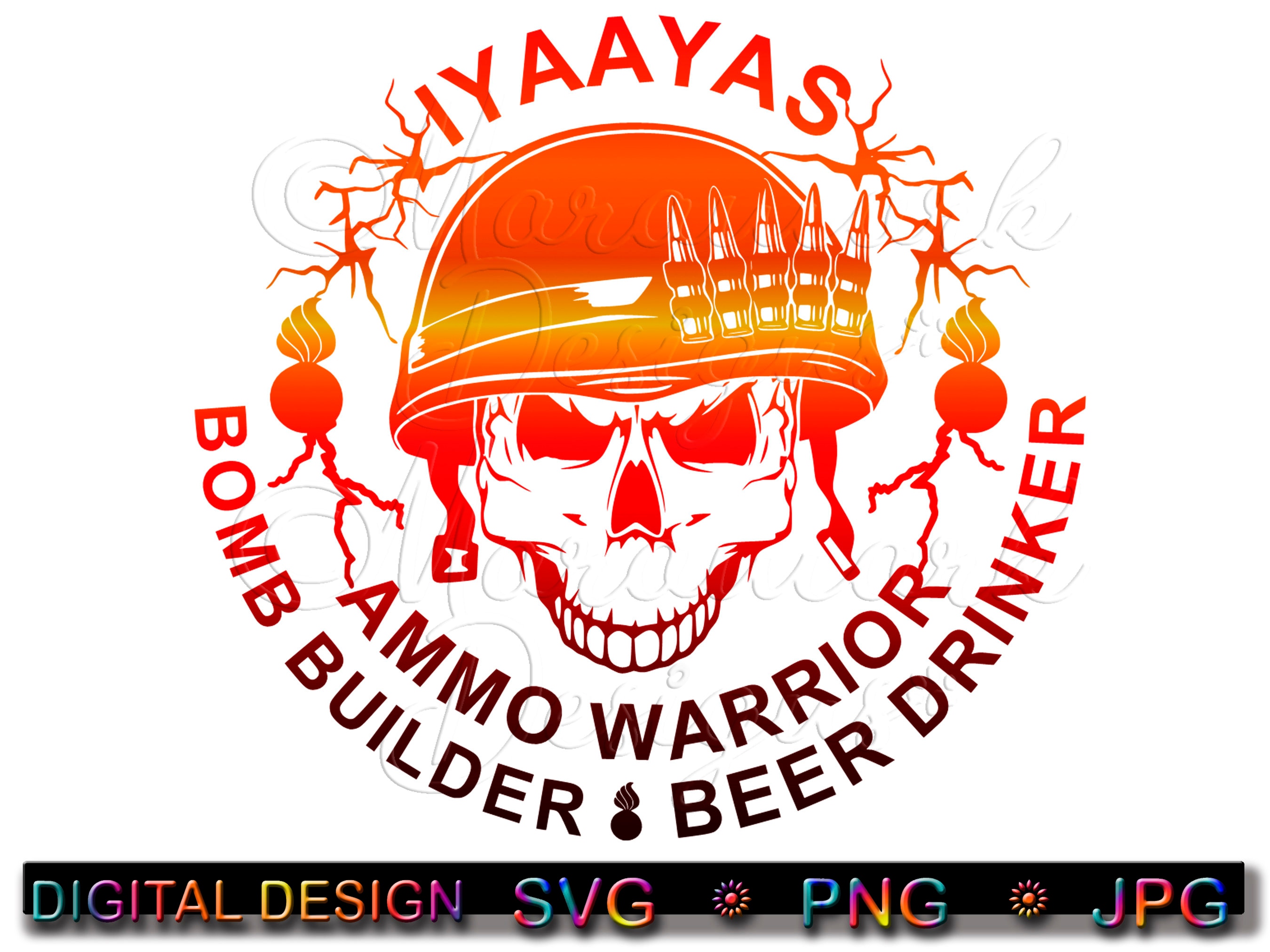 IYAAYAS AMMO WARRIOR Ammo Skull Pisspot Air Force Ammo - Etsy