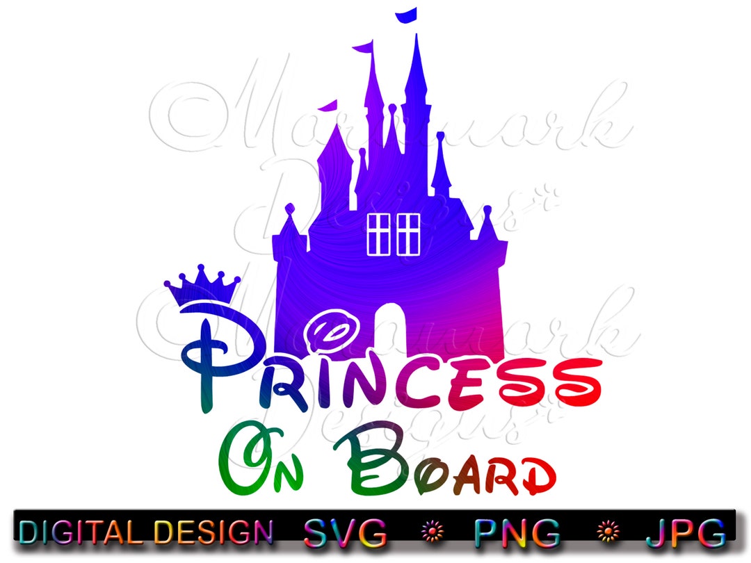 Princess on Board Svg, Png, Jpg Digital Download File - Etsy