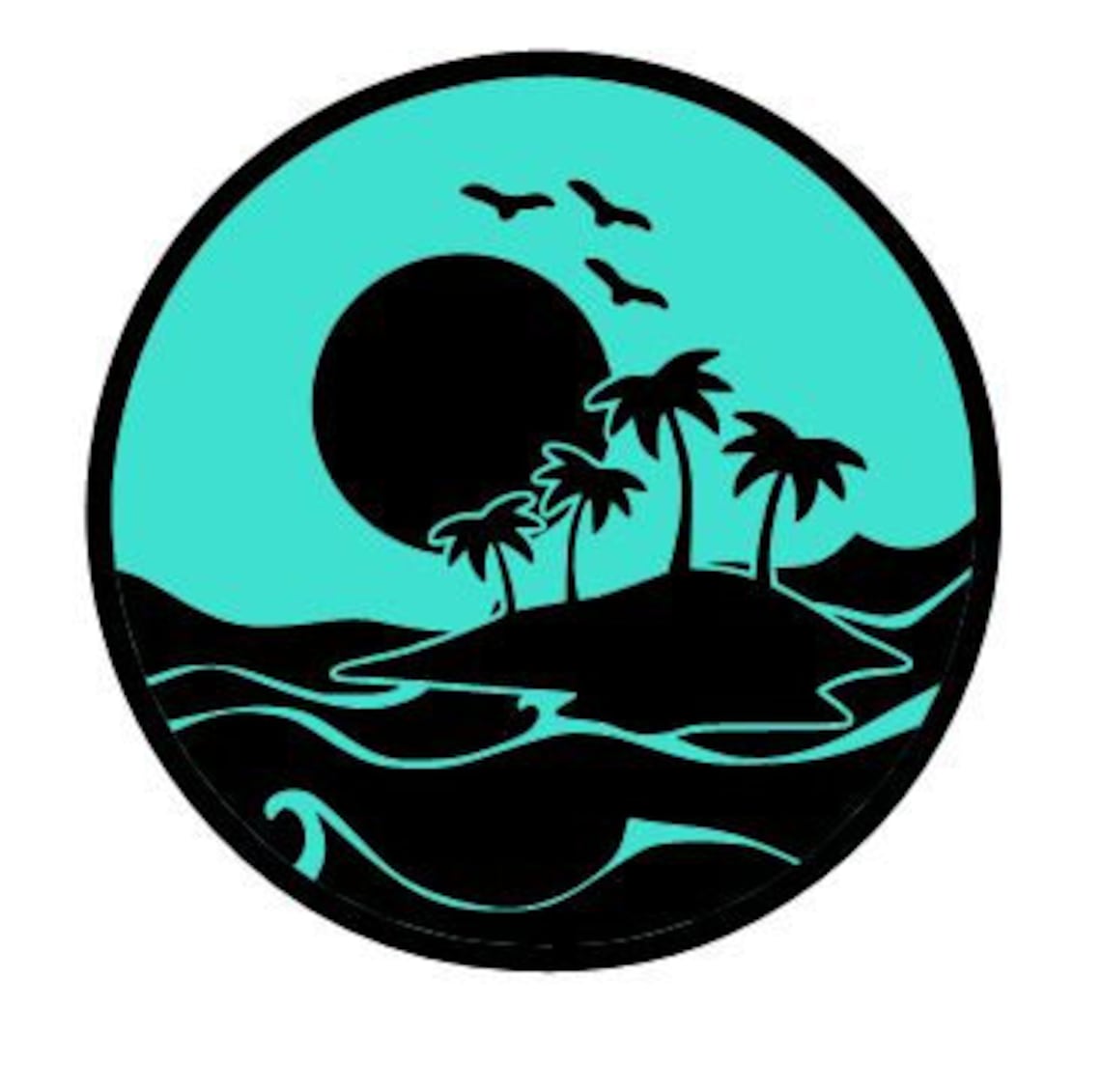 BEACH SUNSET DESIGN svg png jpg digital download file | Etsy