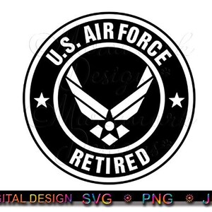 Air Force Retired Logo: SVG, PNG, JPG (digital Download) - Etsy