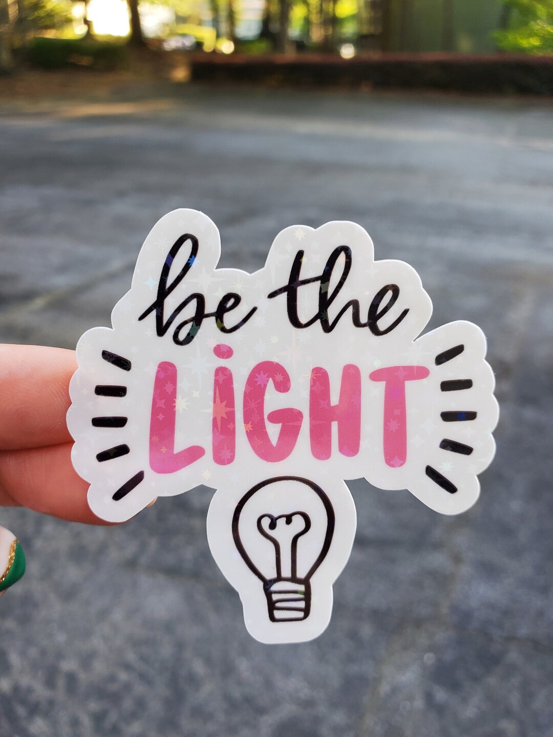 Be the Light / GLITTER Sticker / Gift for Christian Women / Religious ...